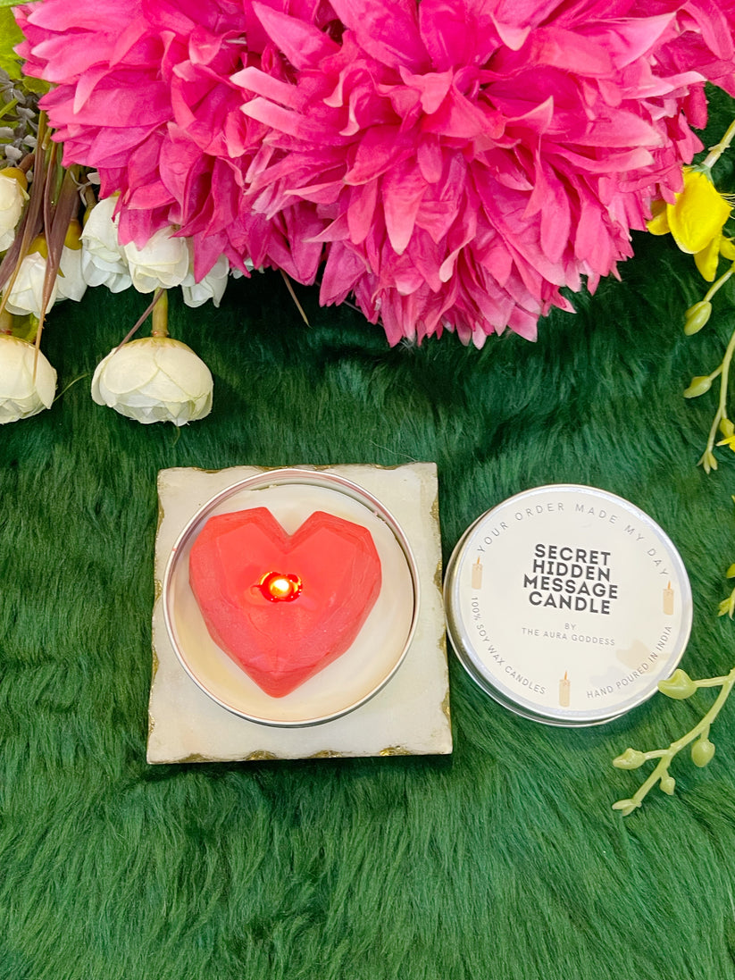 Secret hidden message candle with topping – The Aura Goddess
